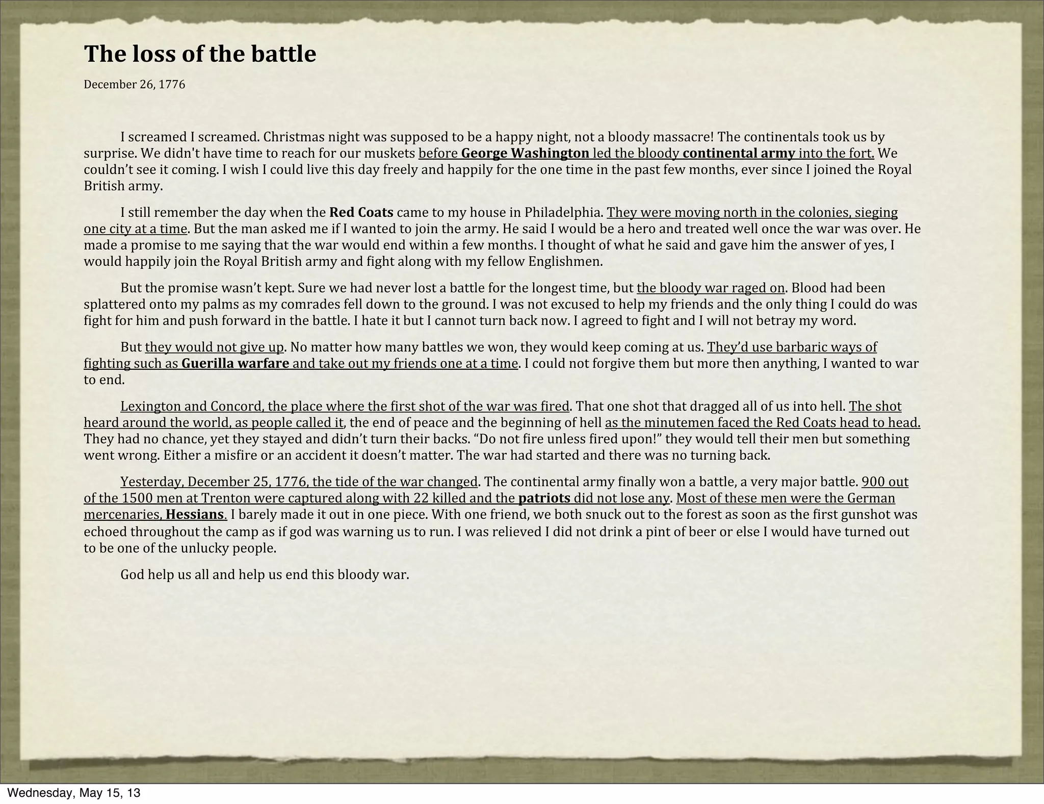 Amrev redo of writing | PPT | Free Download