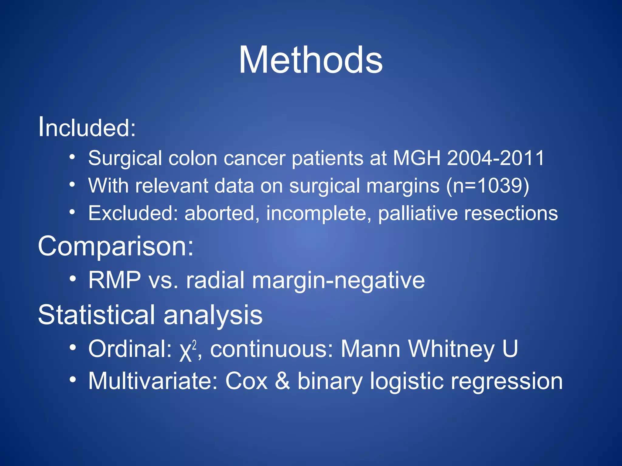 Radial Margin Positivity as a Poor Prognostic Factor for Colon Cancer | PPT