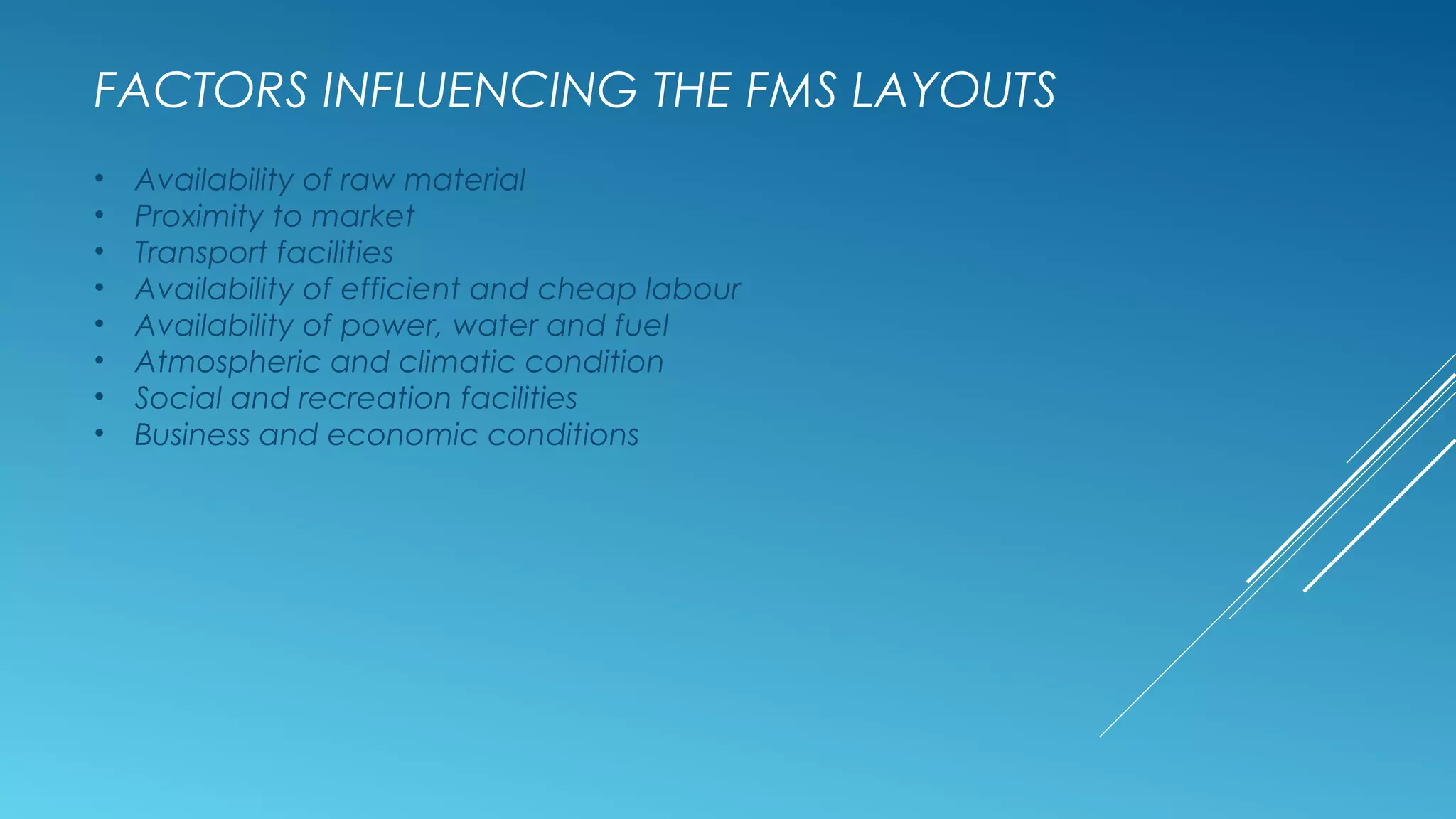 Layout of FMS | PPT