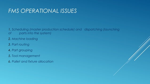 Layout of FMS | PPT | Robotics | Technology & Computing