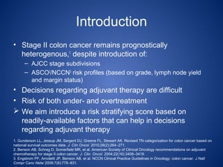 Risk Stratification in Stage II Colon Cancer Patients | PPT