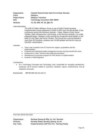 Amrit abap cv | DOC