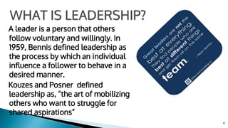 CHARACTERISTICS AND SKILLS OF EFFECTIVE LEADERSHIP | PPTX