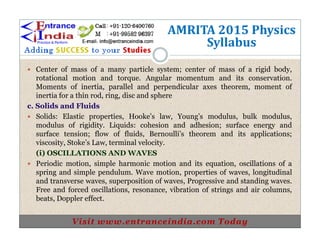 Amrita engg by entranceindia pdf | PDF