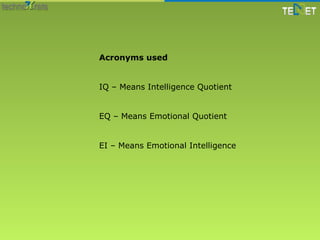Emotional Intelligence:“Managing self and others” By Amrita Goswami | PPT