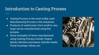 Casting Manufacturing Processes | PPTX