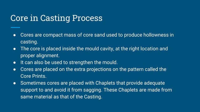 Casting Manufacturing Processes | PPTX | Business and Finance