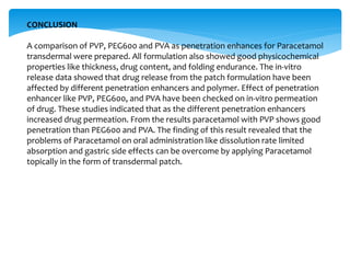 Understanding the controlled release behavior of transdermal patch of ...