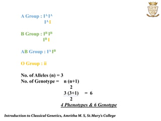 Botany:Introduction to Classical Genetics | PPTX