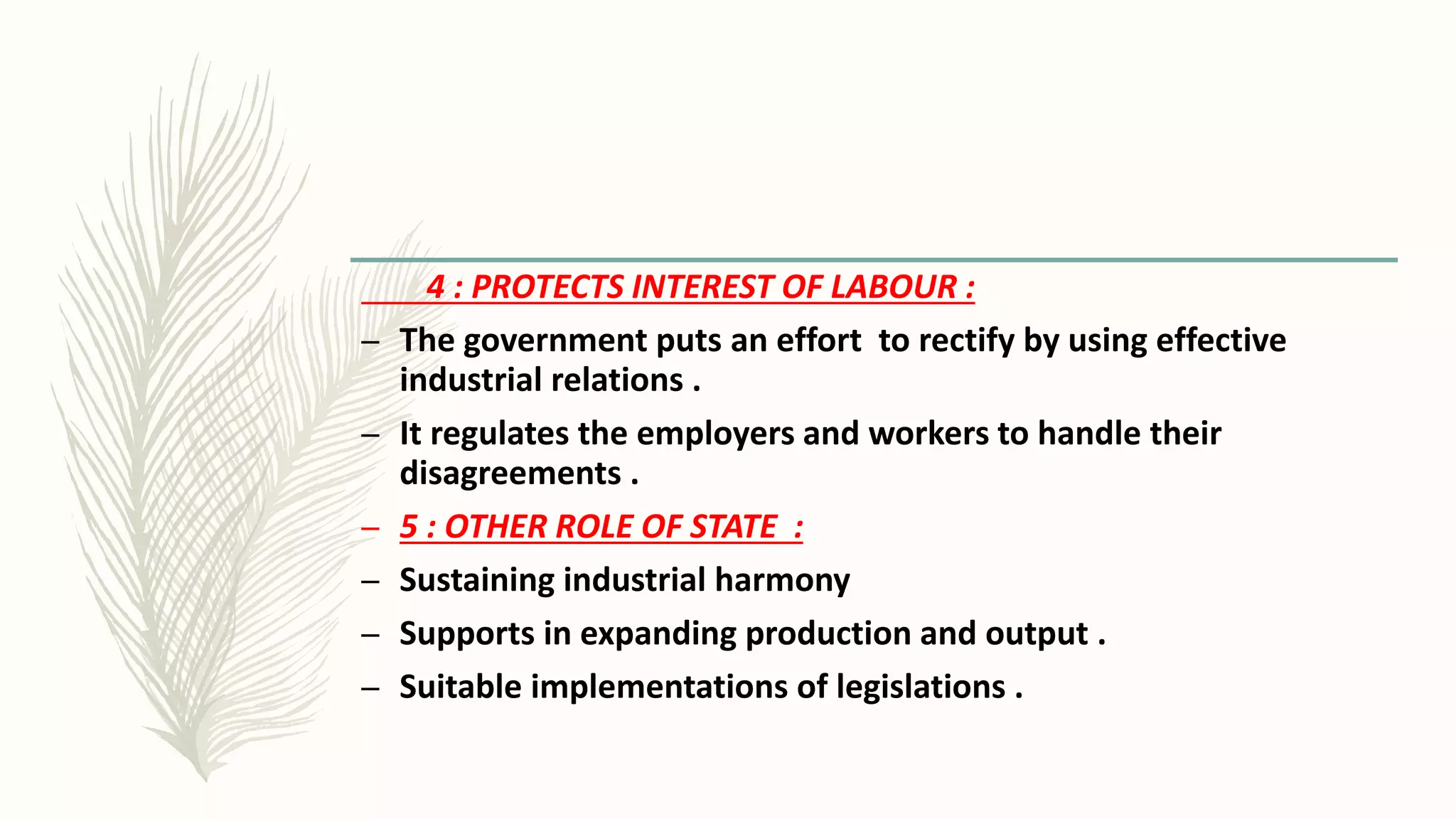 the role of state in industrial relations , role of state in IR | PPTX