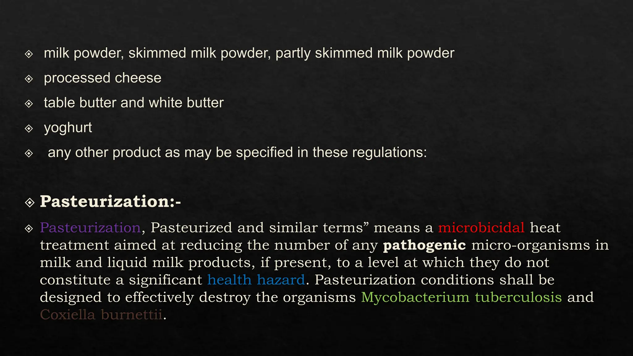 Fssai Standards for milk and packaging water | PPTX