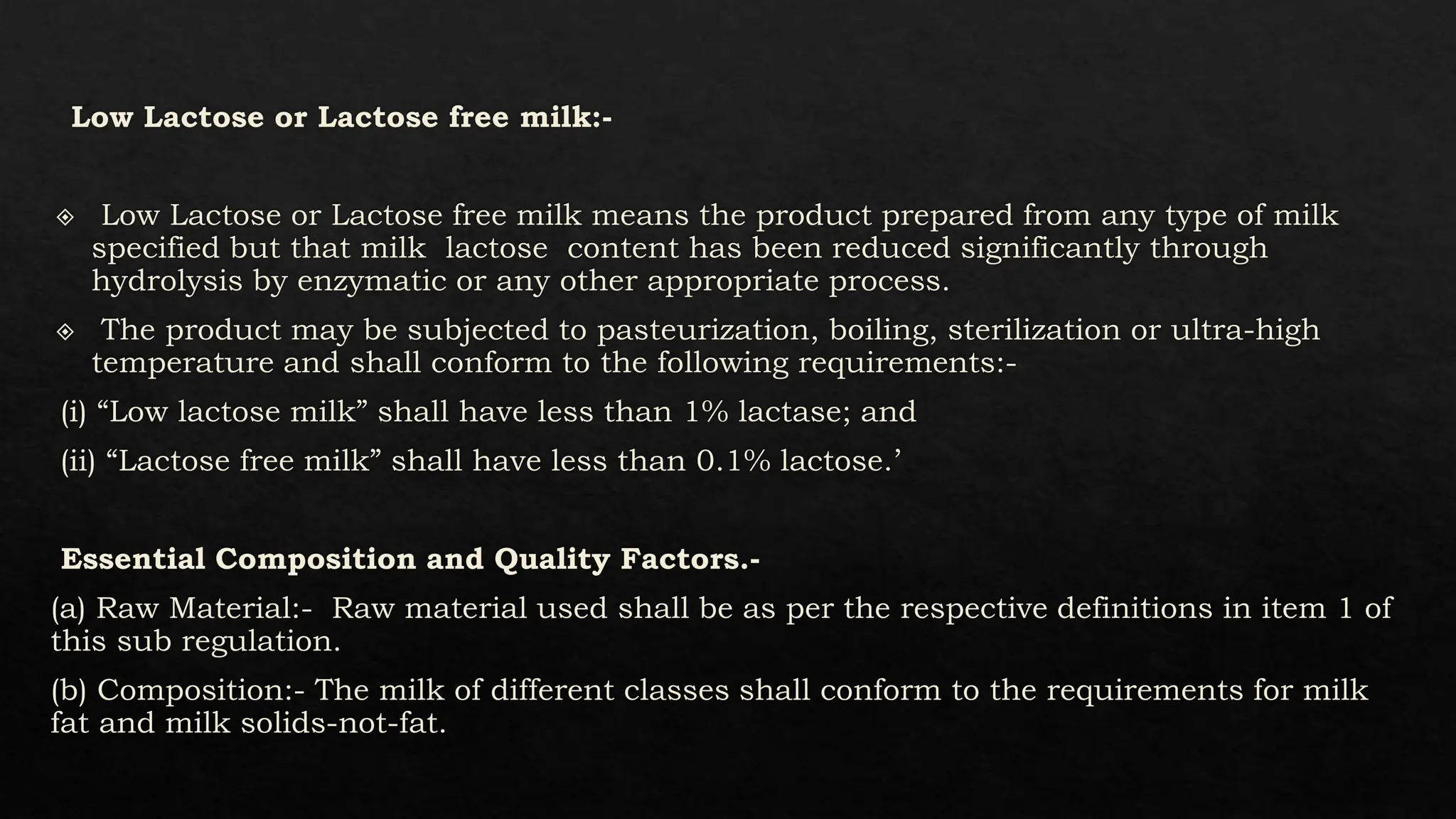 Fssai Standards for milk and packaging water | PPTX