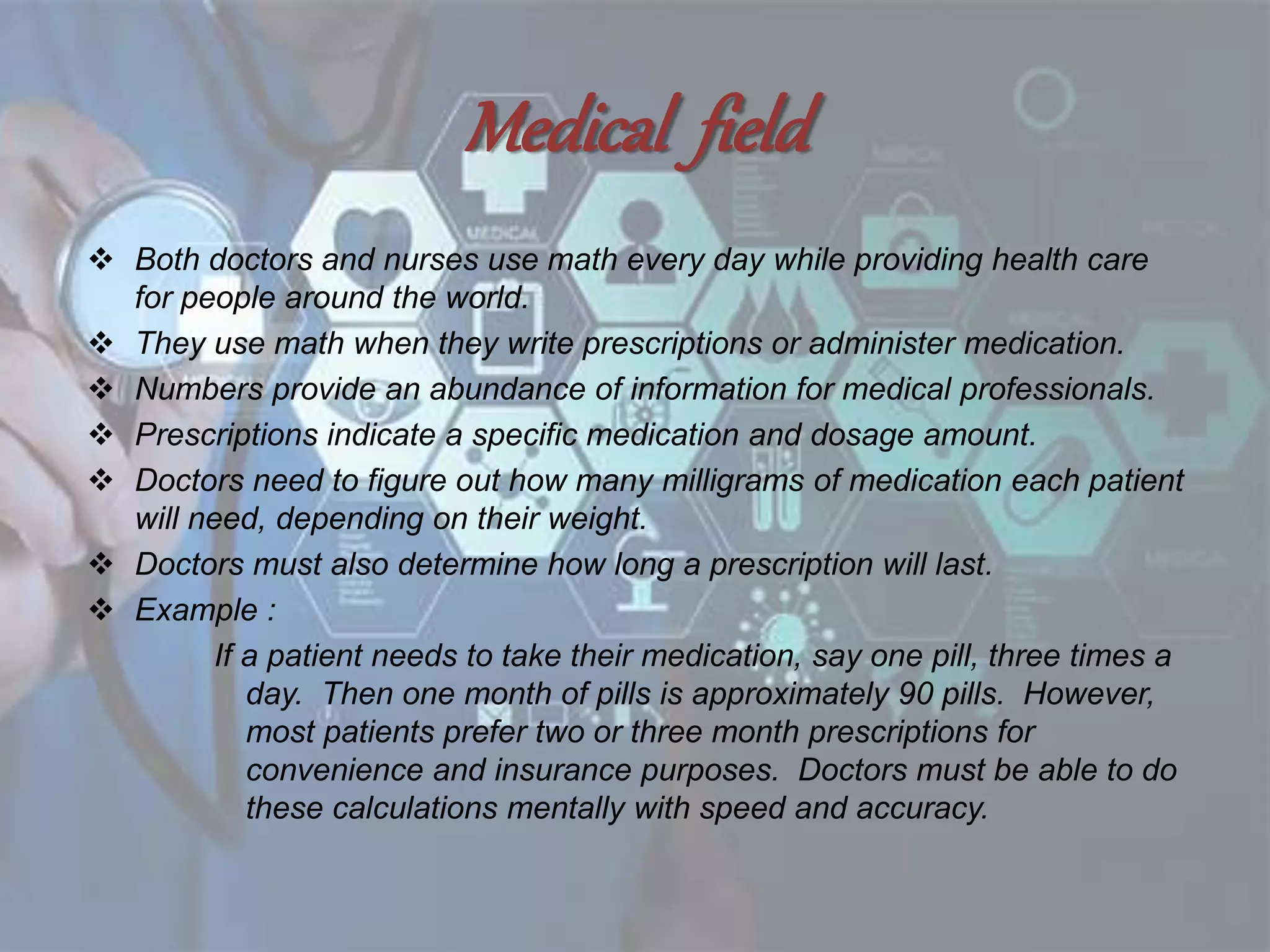 Applications of mathematics in real life | PPTX | Physics | Science