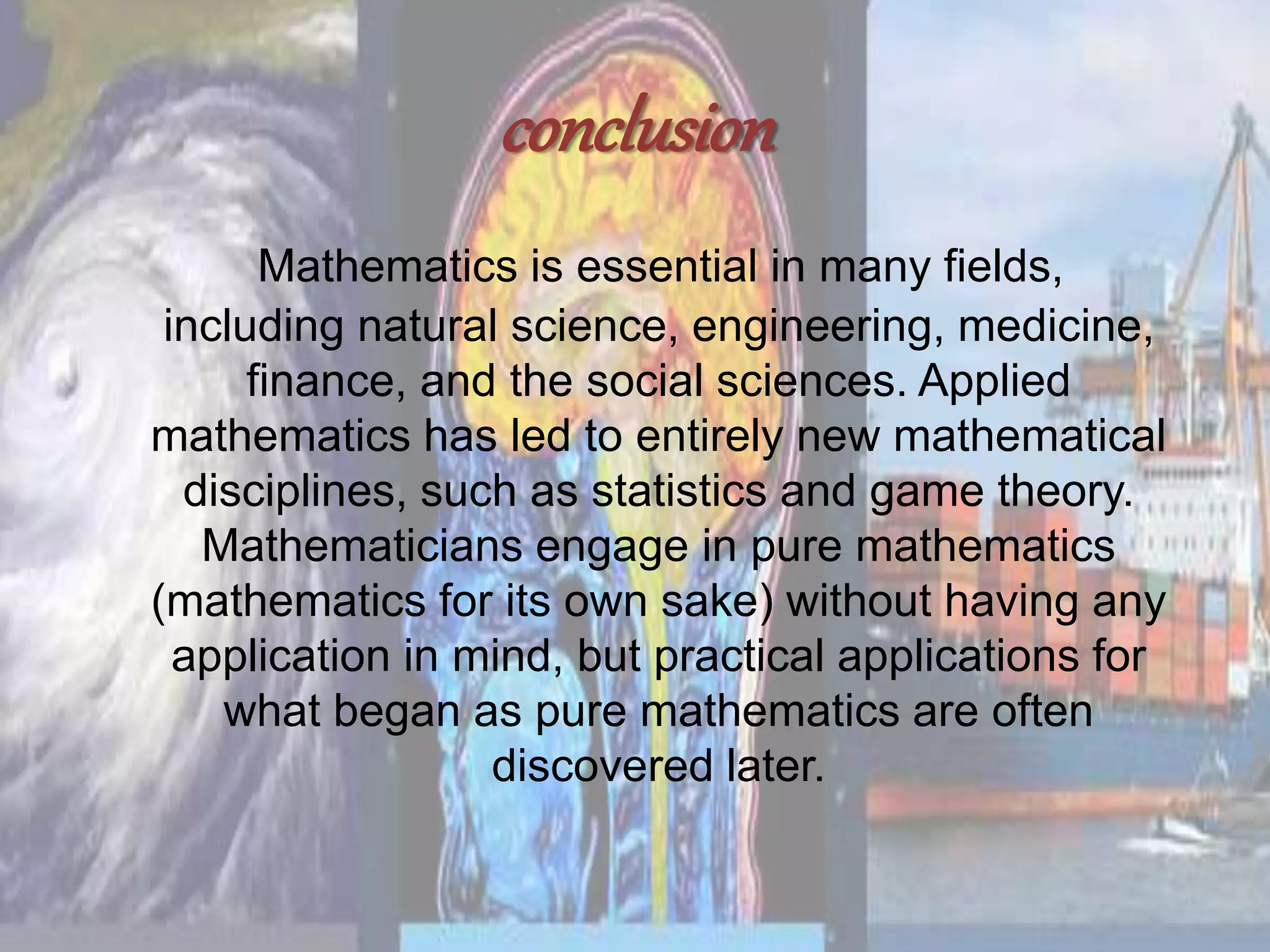 Applications of mathematics in real life | PPTX | Physics | Science