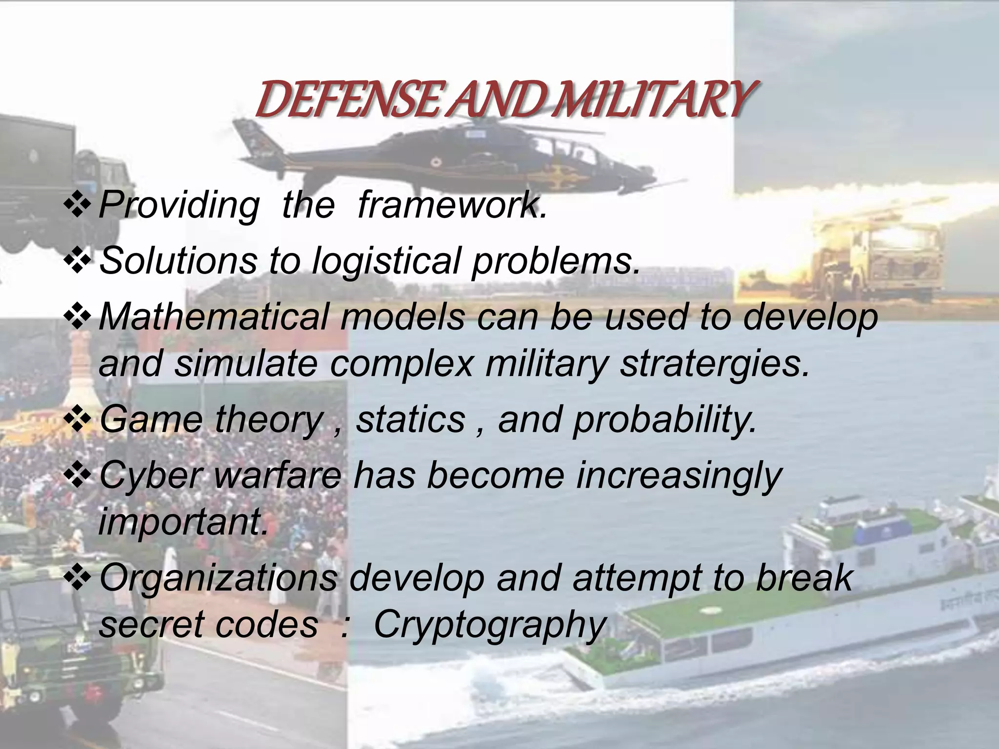 Applications of mathematics in real life | PPTX | Physics | Science