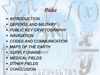 Applications of mathematics in real life | PPTX | Physics | Science