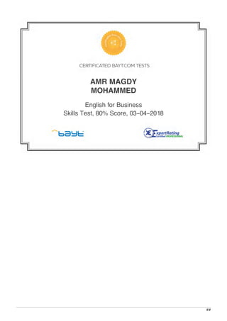 Amr magdy cv as of m mar 2018-opt1 | PDF