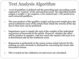 Text Analytics- An application in Indian Stock Markets | PPT