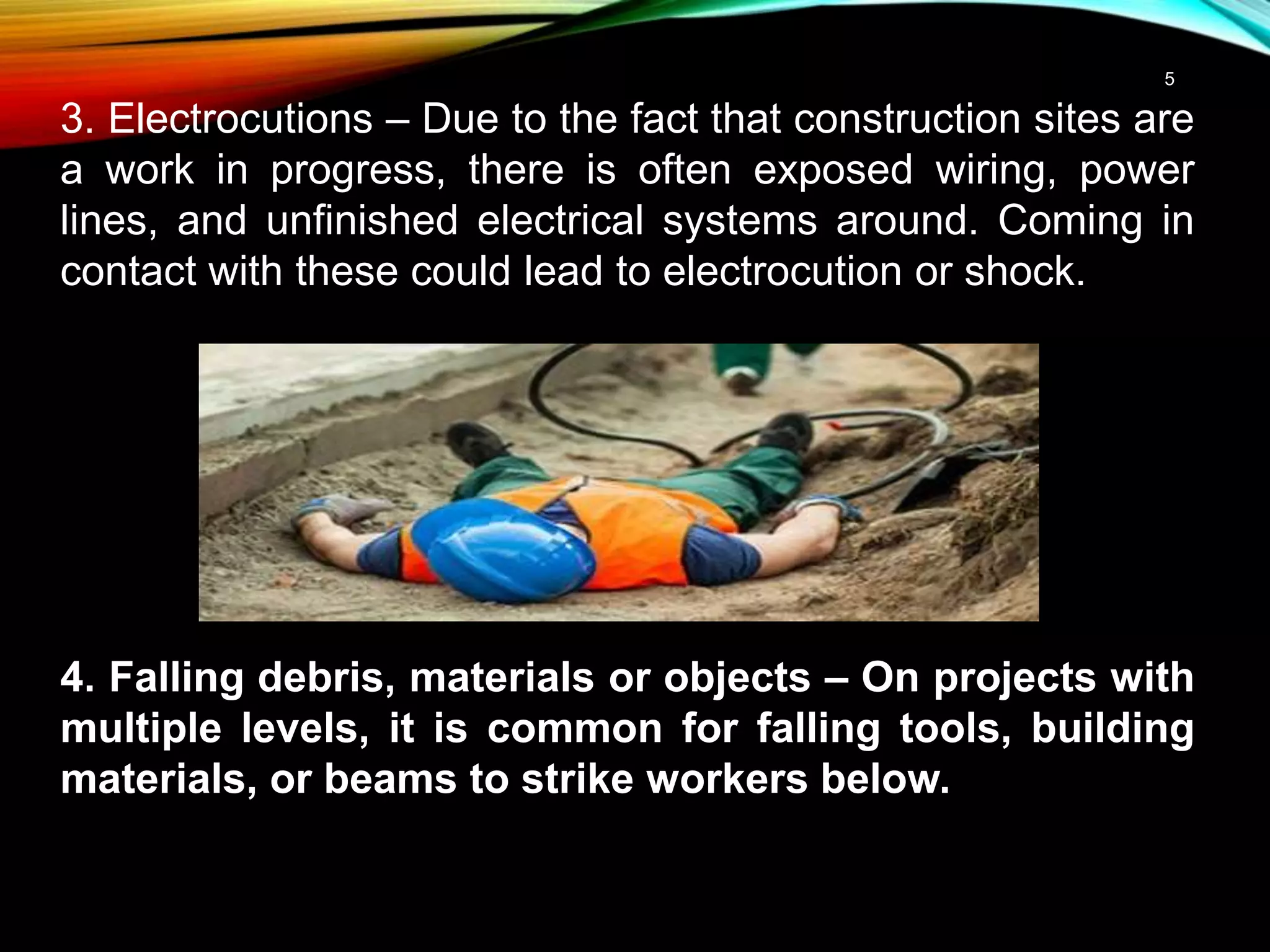 Construction Site Hazards & Safety Equipment | PPTX | Injuries | Diseases and Conditions
