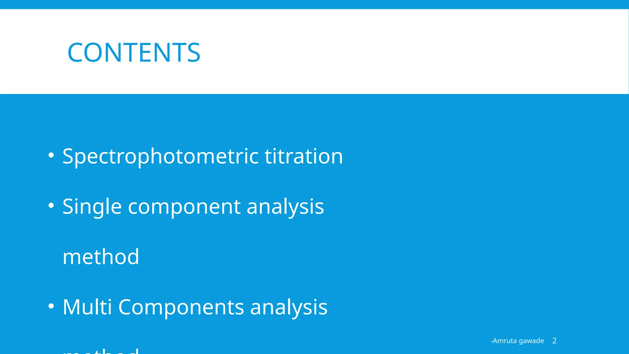 Application of uv visible spectroscopy (IMA) (sem viii) | PPTX