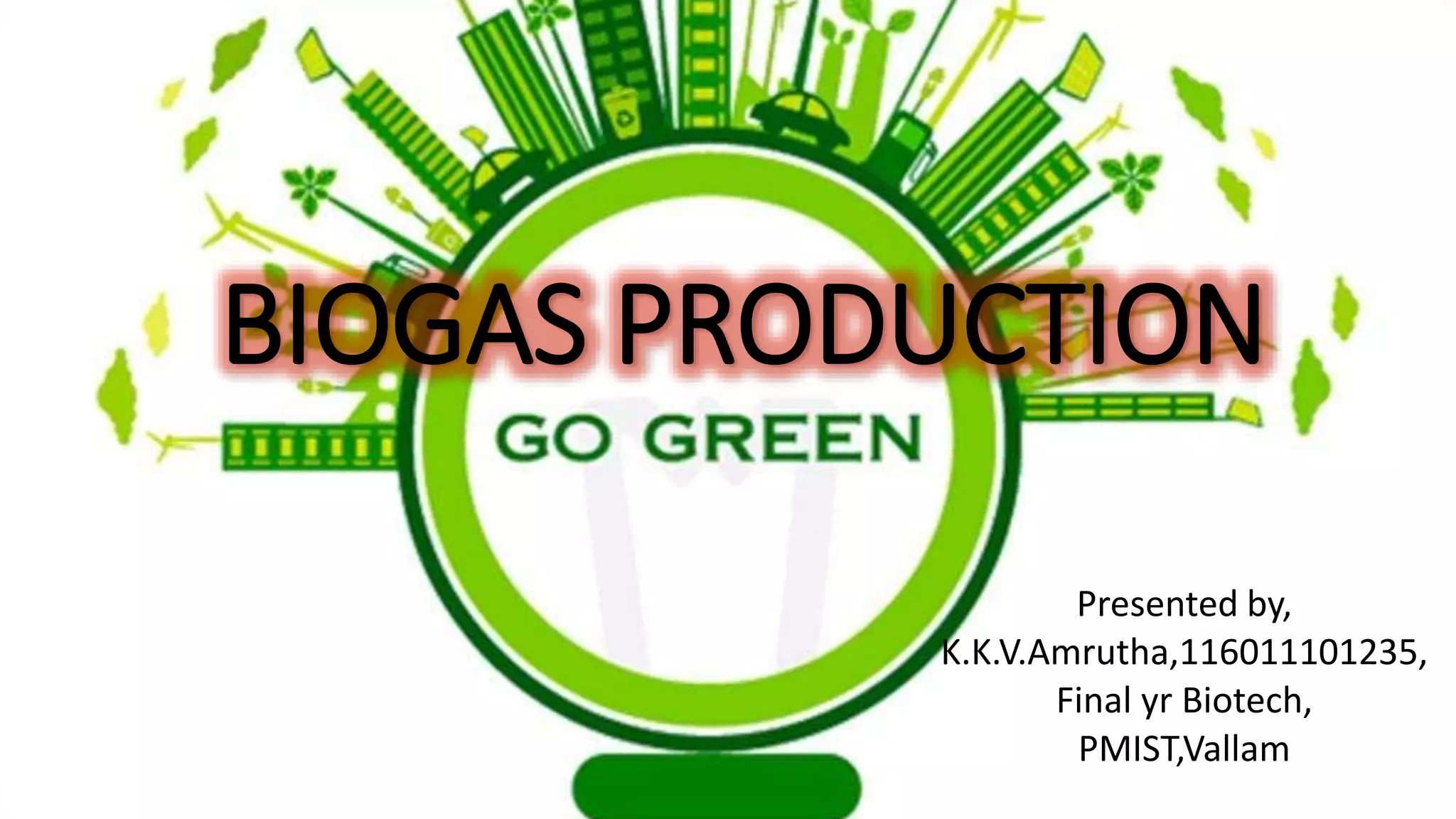 biogas production | PPTX