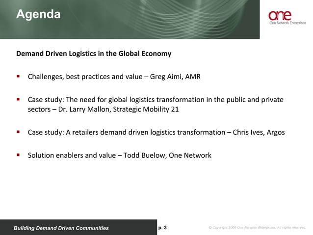Demand Driven Logistics in the Global Economy | PPT