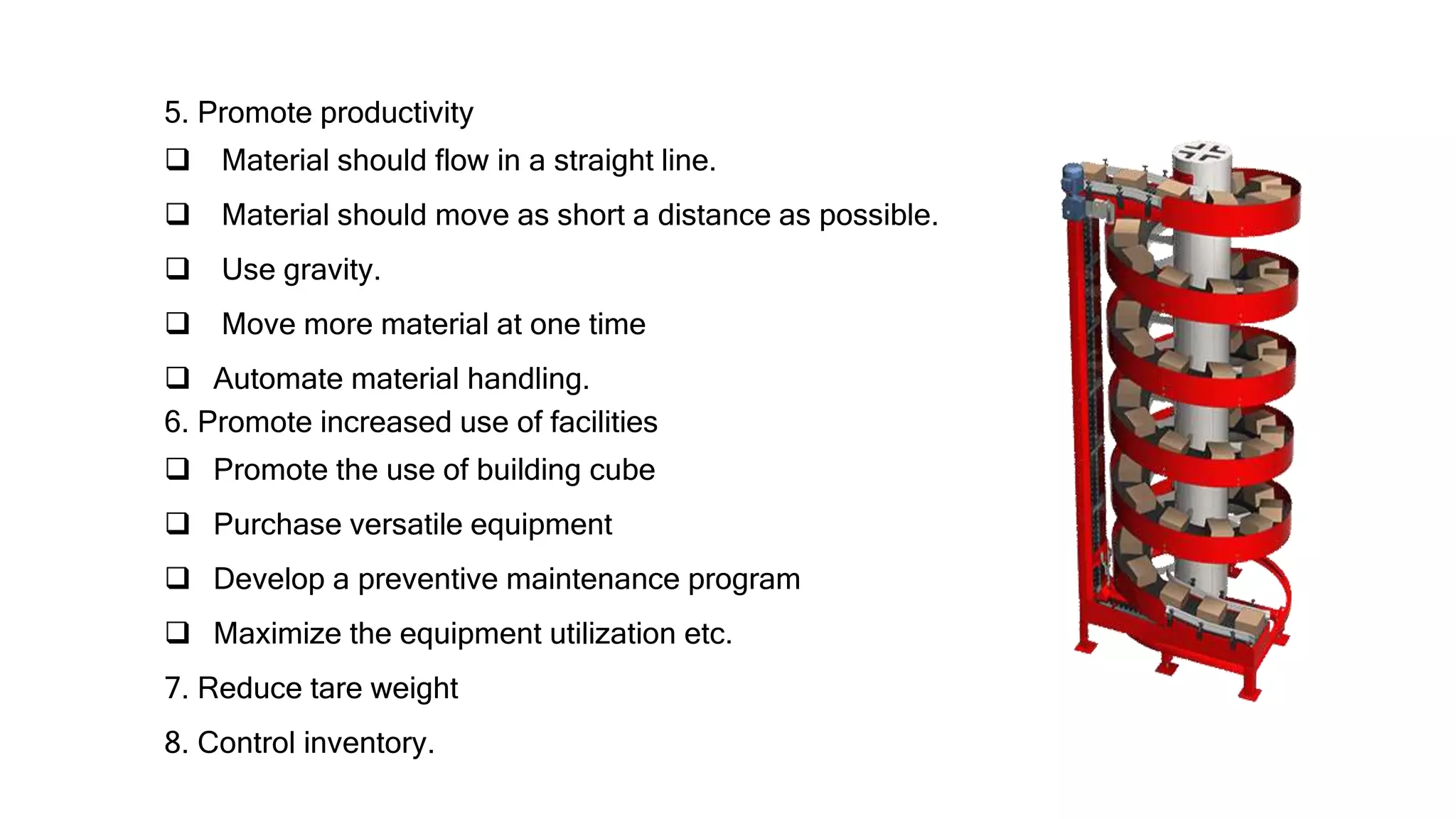 material handling and its classifications with principles. | PPTX