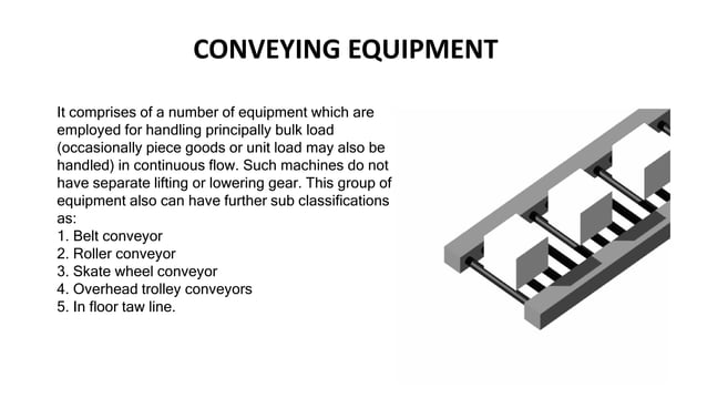 material handling and its classifications with principles. | PPTX