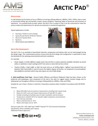 AMS - Arctic Pad - Technical Information | PDF