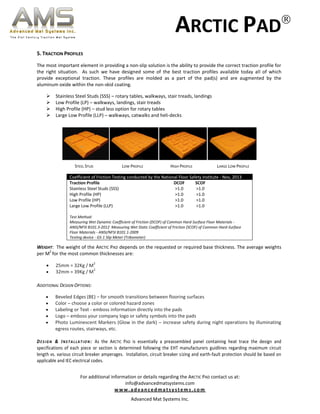 AMS - Arctic Pad - Technical Information | PDF