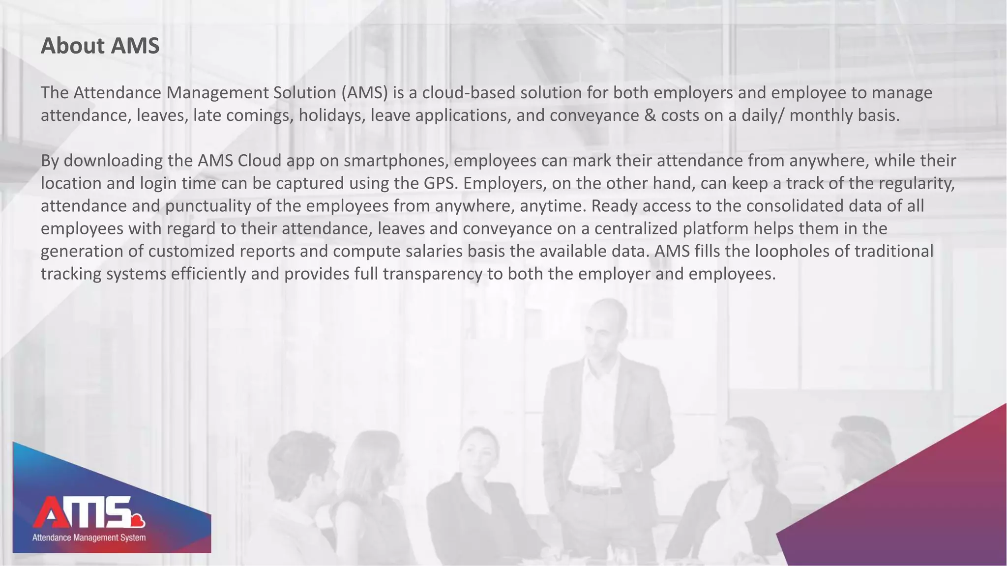 AMS- Attendance Management System | PPTX