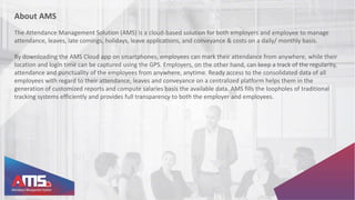 AMS- Attendance Management System | PPTX