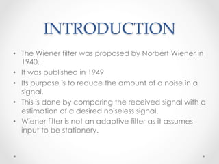 Wiener Filter | PDF