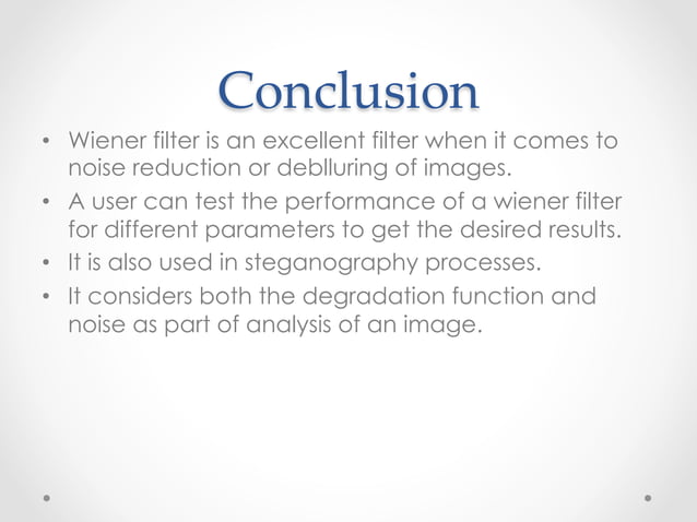 Wiener Filter | PDF | Photo Editing Software | Computer Software and ...