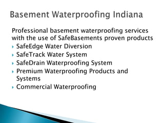 A&M SafeBasements Services | PPTX | Home Improvement | Home & Garden