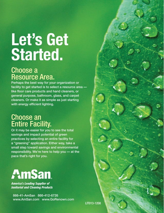 AmSan Promoting a Cleaner & Healthier Work Environment with Green ...