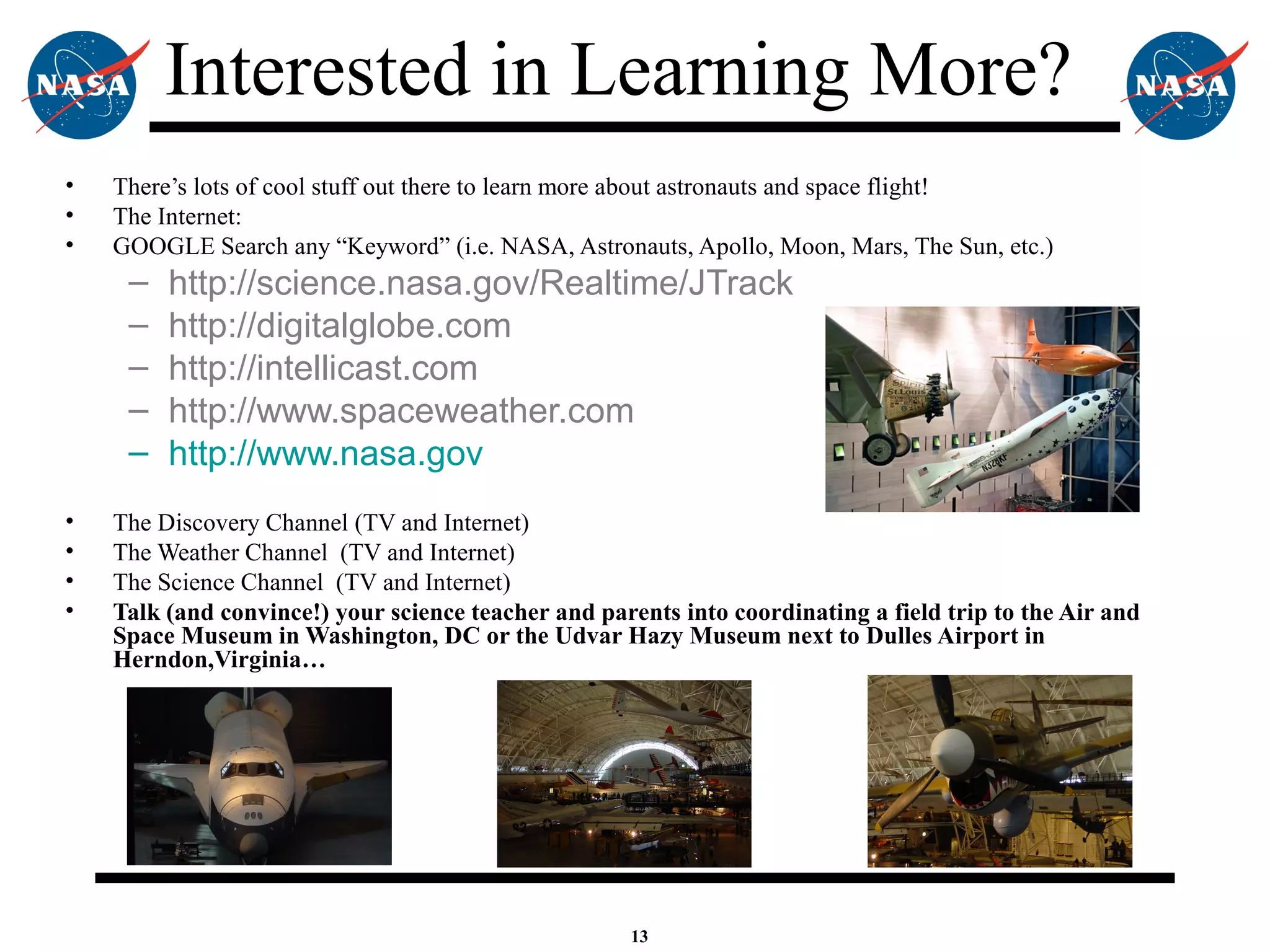 Middle School Astronaut Presentation | PPT