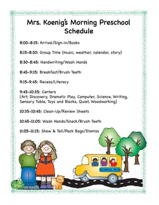 Morning Schedule | PDF