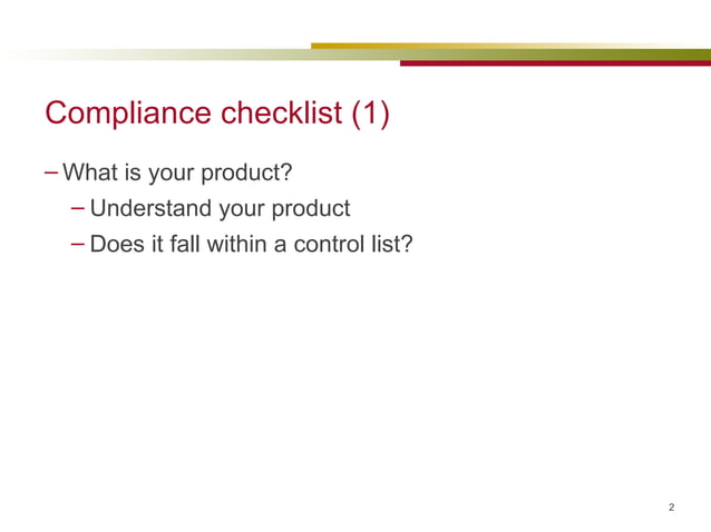 Export Control Fundamental for Compliance managers | PPT | Political ...