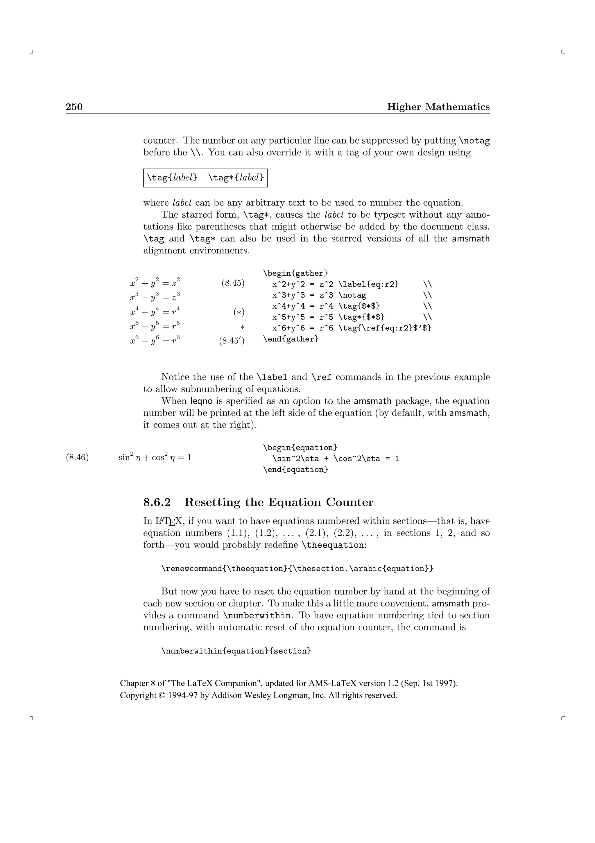 Ams latex higher mathematics | PDF