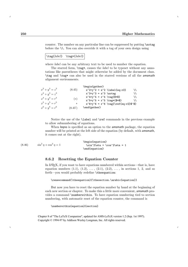 Ams latex higher mathematics | PDF