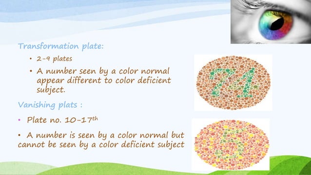 Amsler grid and color vision chart | PPTX