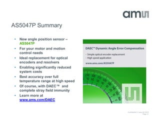 AS5047P Magnetic Position Sensor in Motor Control Systems | PPT