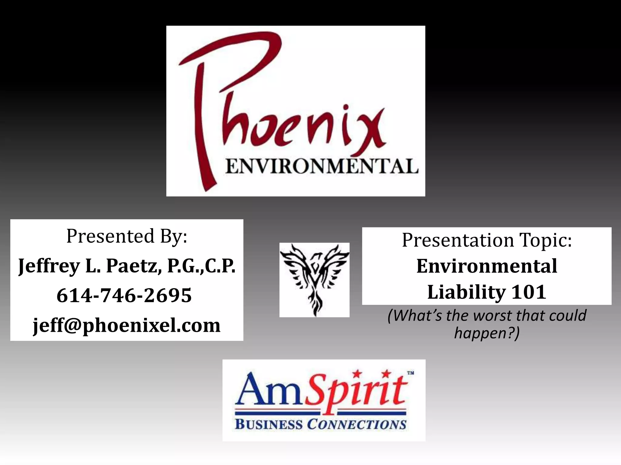 Environmental Liability 101 | PPT