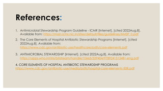 Rational Use of Antimicrobials and Antimicrobial Stewardship programme ...
