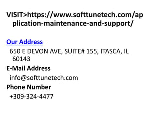 AMS Solutions | Application Maintenance and Support | USA | PPTX | IT and Internet Support ...