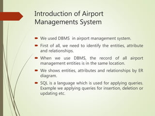 Database Project Airport management System | PPTX