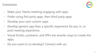 aMS Pune - Building apps for Teams meetings | PPT