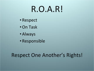 Ams roar | PPT