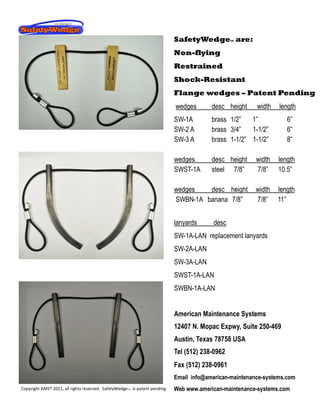AMS® SafetyWedge™ Brochure | PDF